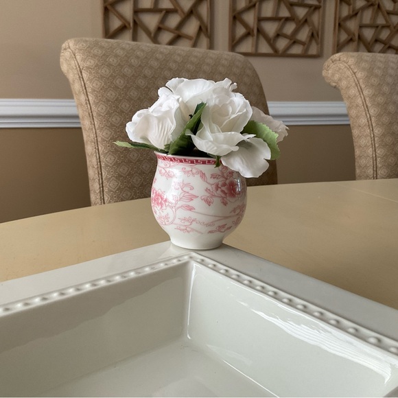 Hand Crafted | Accents | White Cabbage Roses Platter Decoration | Poshmark